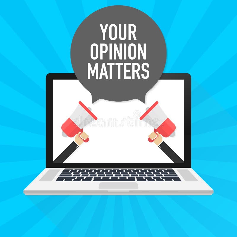 Your opinion survey stock illustration. Illustration of feedback - 26288632