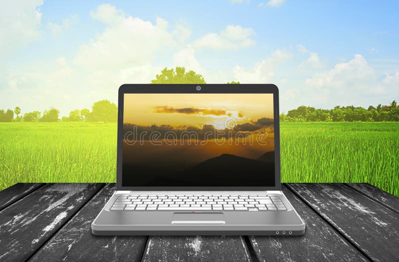 Laptop notebook stock photo. Image of front, natural - 48199258