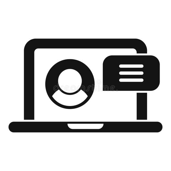 Laptop Online Help Support Icon Simple Vector. Manual Help Stock Vector ...