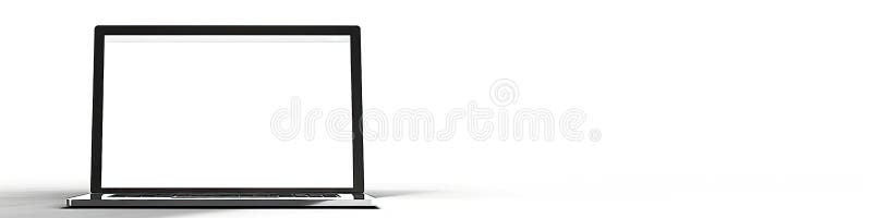 A Laptop is Open and the Screen is Blank Stock Illustration ...