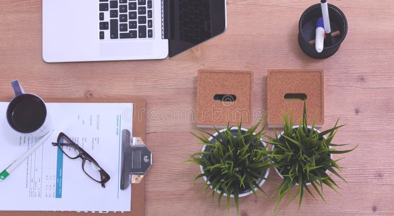 Laptop and Others Tools for Work Stock Image - Image of article ...