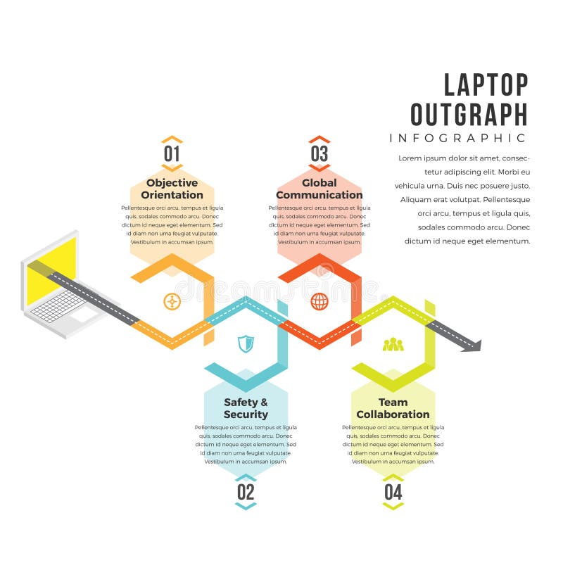 Laptop Outgraph Infographic Stock Vector - Illustration of flowchart ...