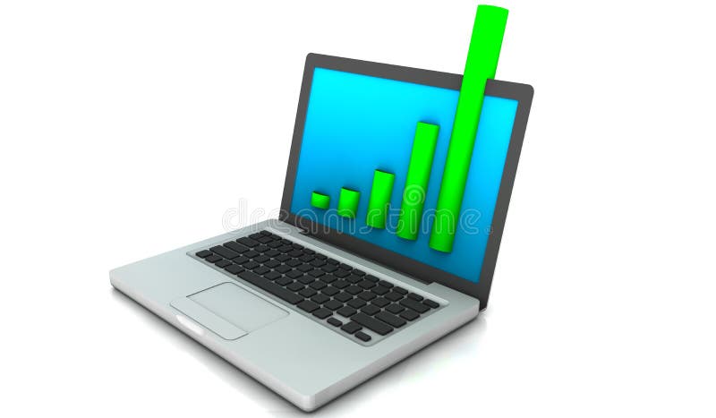 Laptop Overflow (isolated on White) Stock Illustration - Illustration ...