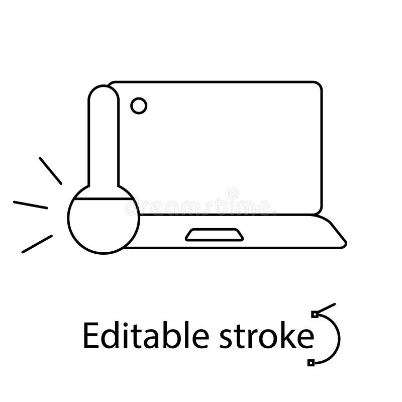 Overheating Laptop Stock Illustrations – 247 Overheating Laptop Stock ...