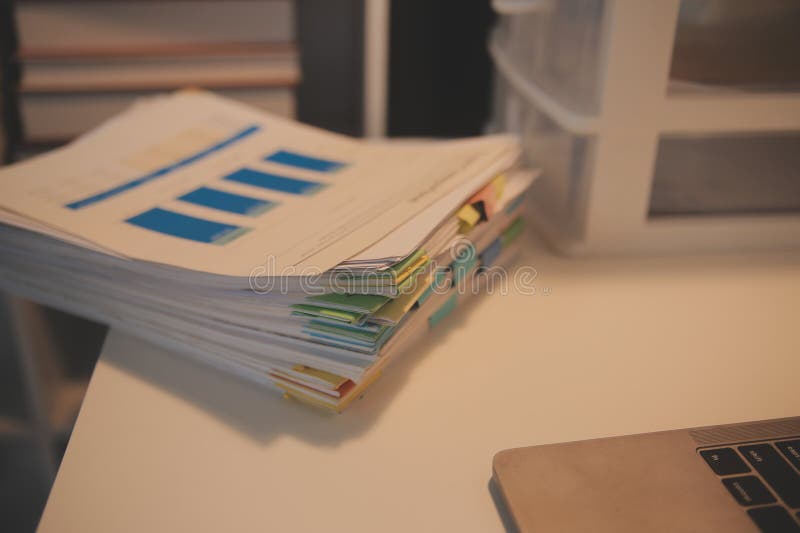 Laptop and Paperwork on Conference Table Stock Photo - Image of table ...
