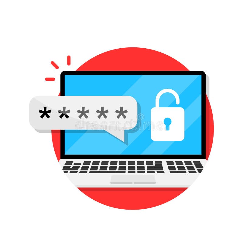 Authentication Vector Icon on White Background. Flat Vector ...