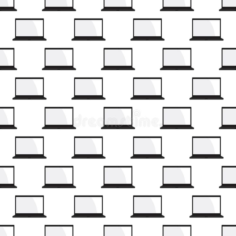 Laptop pattern seamless stock vector. Illustration of device - 78831997