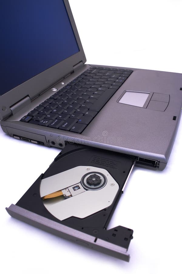 Laptop PC with Drive Bay Open Stock Photo - Image of business, design ...