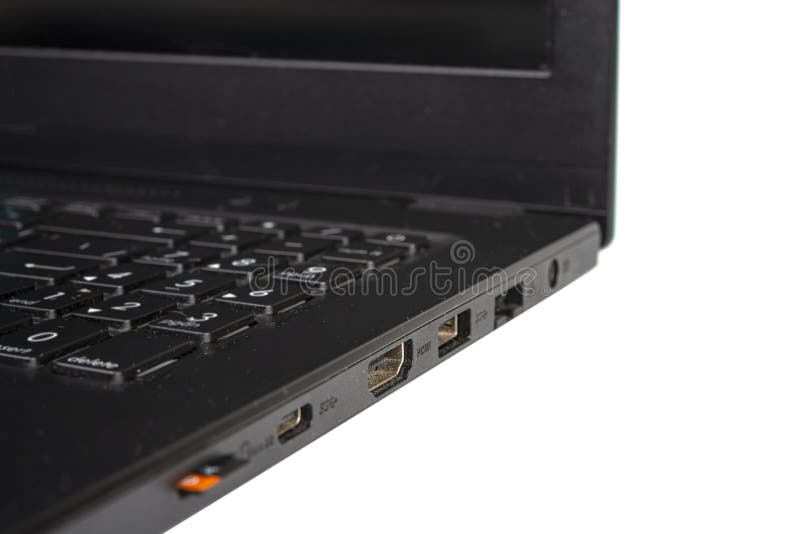 Laptop Pc Ports Usb Isolated Device Connection Stock Image - Image of ...