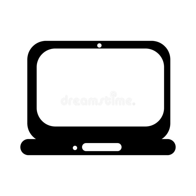 Laptop Pictogram Icon Image Stock Vector - Illustration of mobile, flat ...