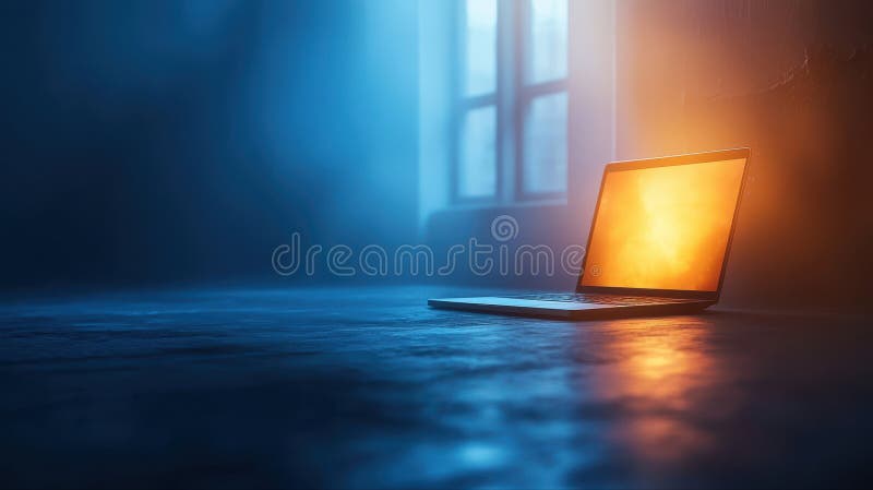 Laptop Placed on a Table Surrounded by Everyday Items, Indicating a ...