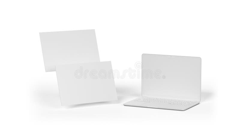 Laptop with Pop-Up Screens Mockup for Dynamic and Professional ...