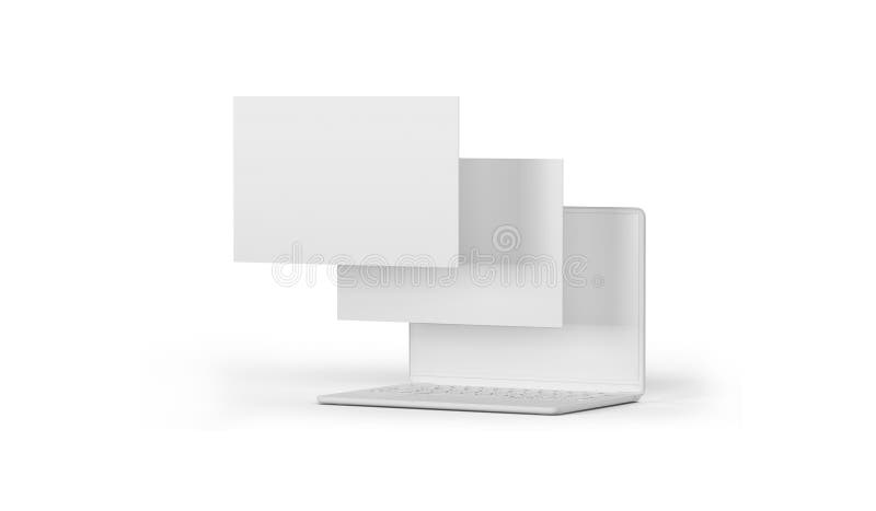 Laptop with Pop-Up Screens Mockup for Dynamic and Professional ...
