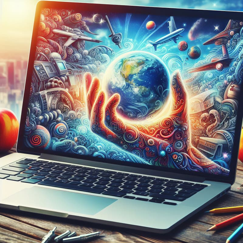 Laptop a Portable Computer, Close Up, Photo V Stock Image - Image of ...