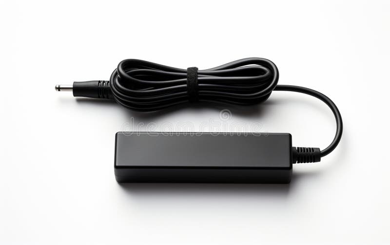 Laptop Power Adapter White Background Stock Image - Image of tech ...