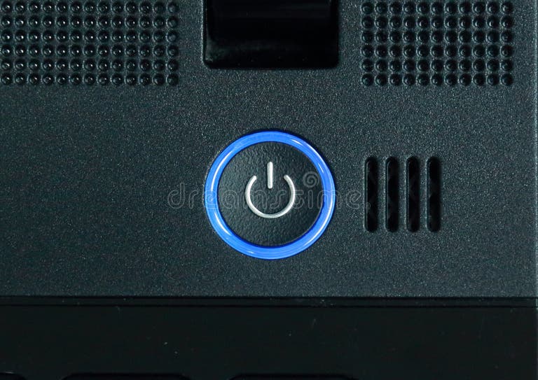 Laptop Power button. stock image. Image of power, aluminium - 30608325