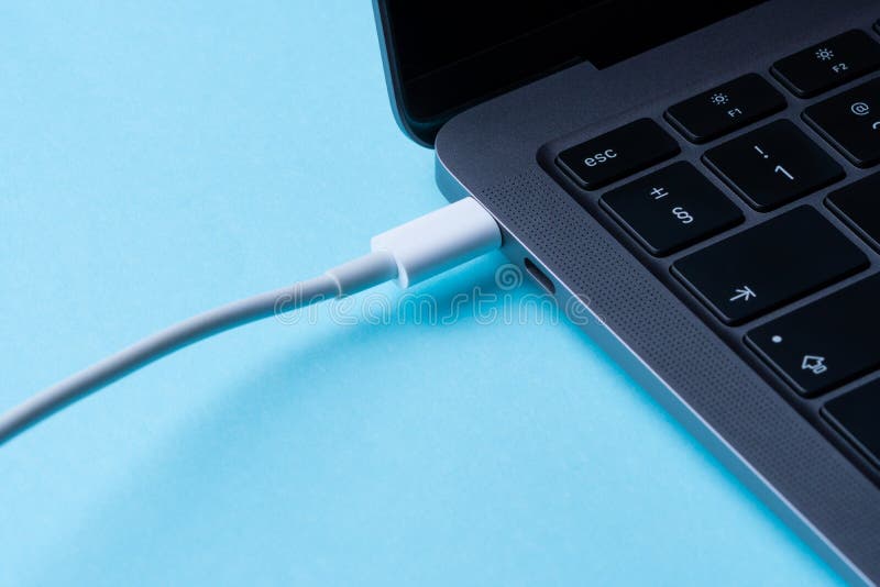 Laptop Power. Cable with Modern Connector for Charging and Syncing Your ...