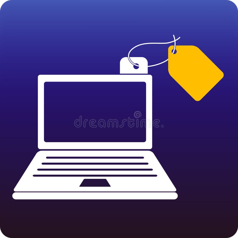 Laptop price stock vector. Illustration of computer, electronic - 4509910