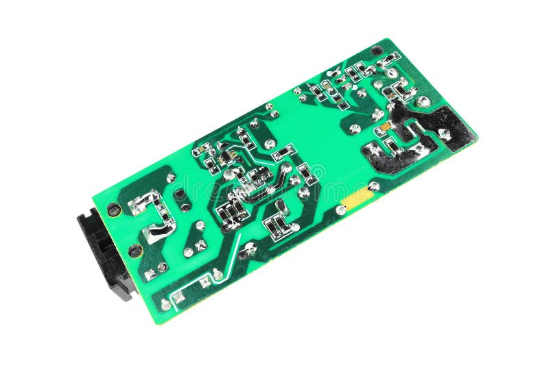 Laptop Printed Circuit Board Isolated on a White Background Stock Photo ...