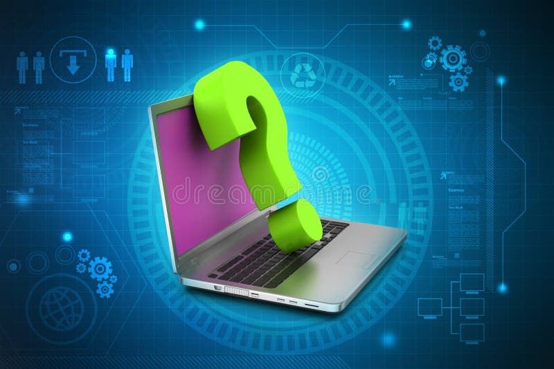 Laptop Question Mark Screen Stock Illustrations – 625 Laptop Question ...