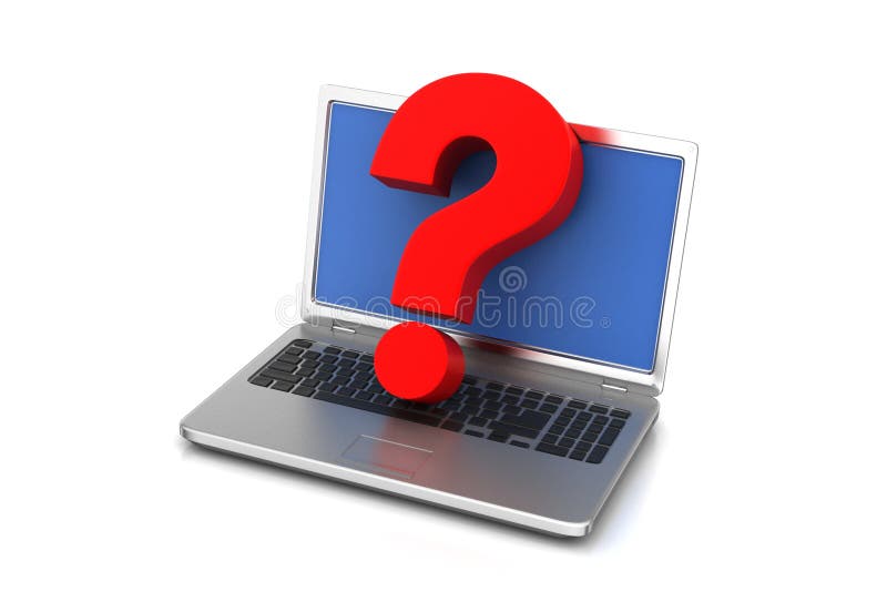 Laptop Question Mark Screen Stock Illustrations – 625 Laptop Question ...