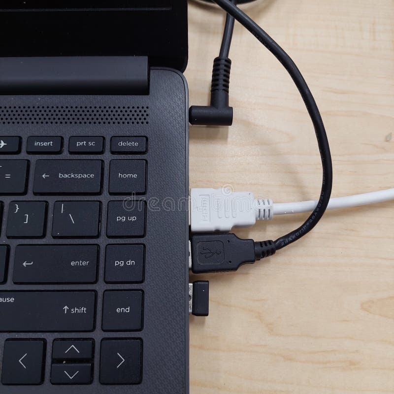 Laptop that is Ready To Use with the Cable Already Plugged in Stock ...