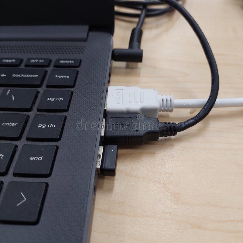 Laptop that is Ready To Use with the Cable Already Plugged in Stock ...