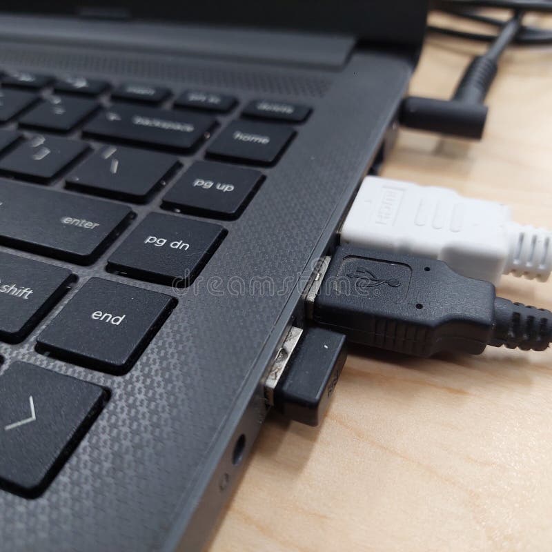 Laptop that is Ready To Use with the Cable Already Plugged in Stock ...