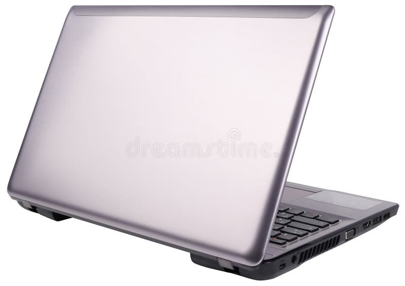 Laptop rear view isolated stock image. Image of notebook - 24938015