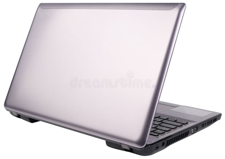 Laptop rear view isolated stock image. Image of notebook - 24938015