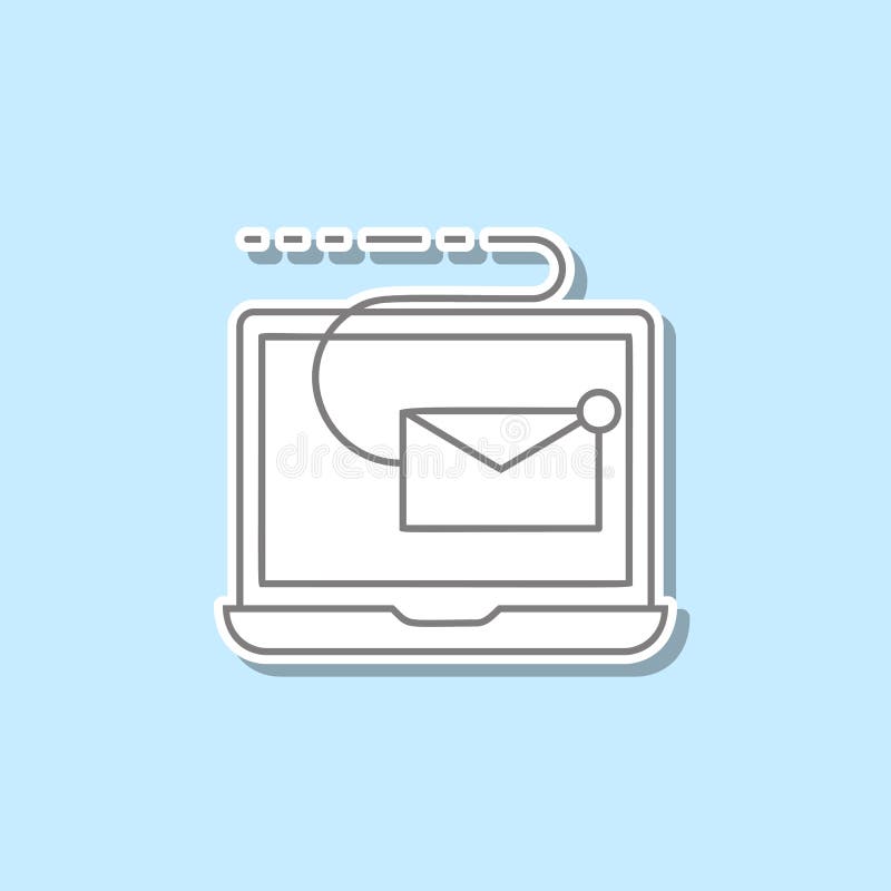 Laptop Receive Email Sticker Icon Simple Thin Line Outline Vector Of Web Icons For Ui And Ux
