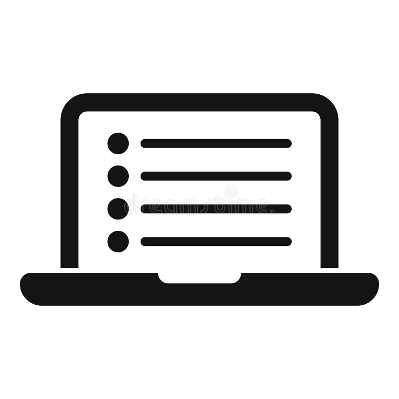 Laptop Record Keeping Icon Simple Vector. System Account Stock Vector ...