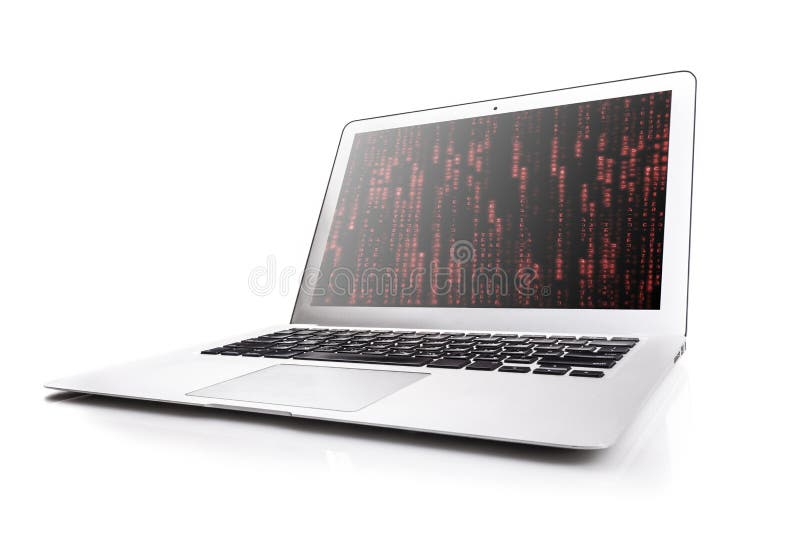 Laptop and Red Text stock photo. Image of computer, macbook - 86569216