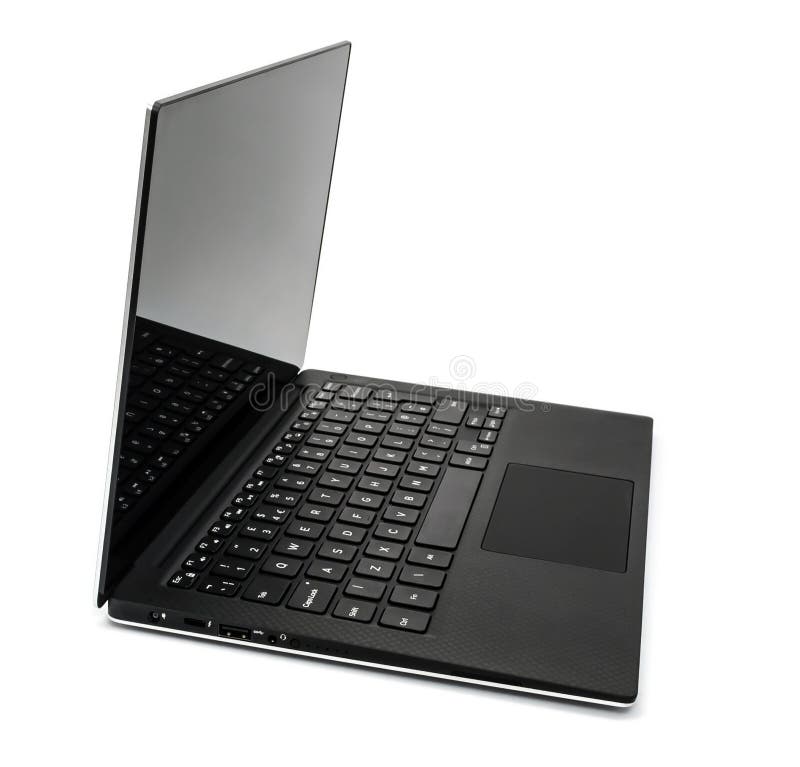 Modern Laptop, with a Popular Design, Isolated on a White Stock Image ...