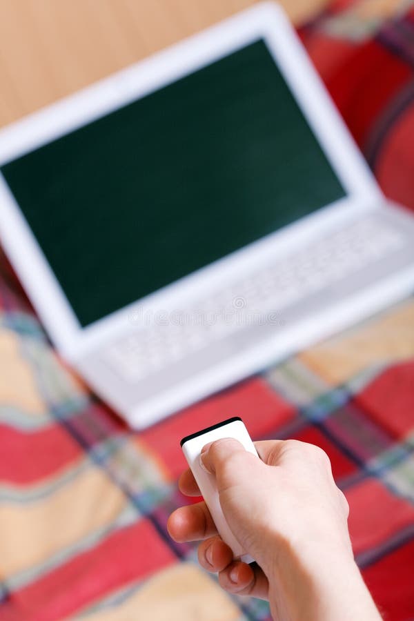 Laptop remote control stock photo. Image of display, notebook - 8663136
