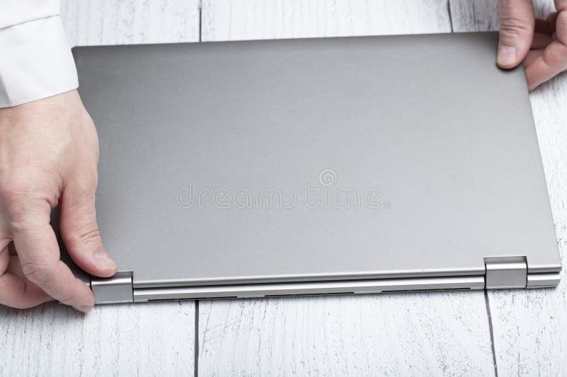 Laptop Repair.Acceptance of Laptops for Repair Stock Image - Image of ...