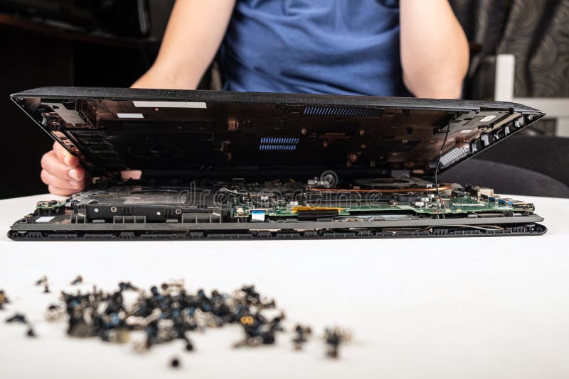 Laptop Repair, Computer Service Maintenance Stock Image - Image of ...
