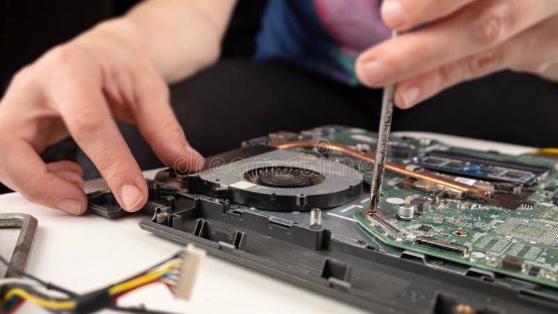Laptop Repair, Computer Service Maintenance Stock Photo - Image of chip ...