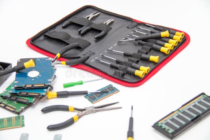Laptop Repair Tools and Technical Support Stock Image - Image of laptop ...