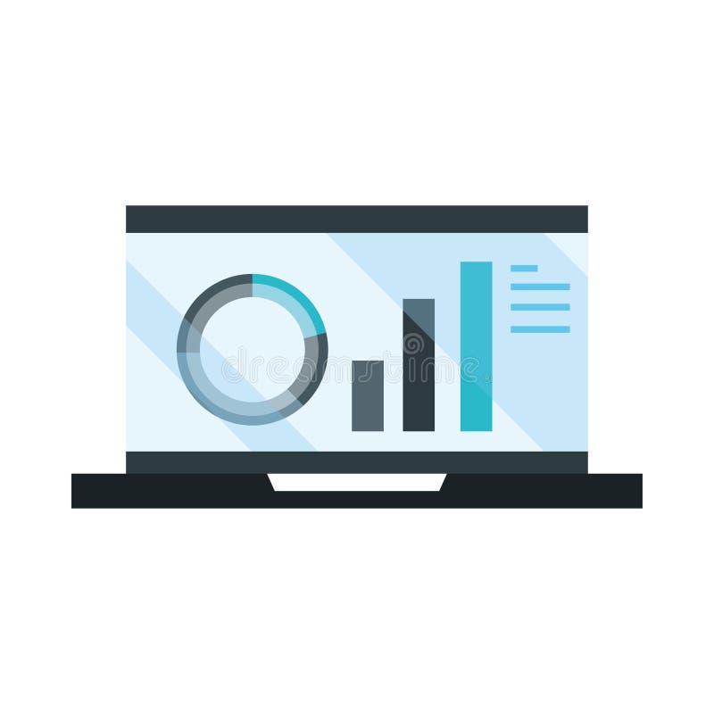 Laptop report data stock vector. Illustration of isolation - 232988556