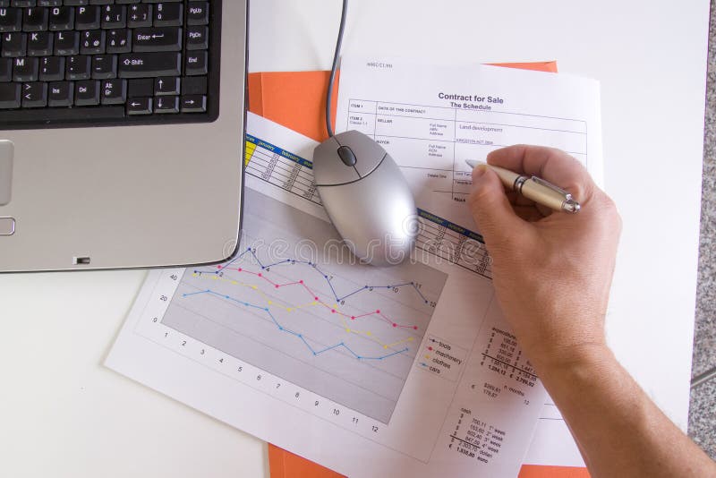 Writing reports stock photo. Image of desktop, partnership - 12454312