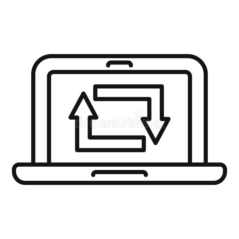 Laptop Repost Icon Outline Vector. Repost Page Stock Vector ... Laptop Repost Icon Outline Vector. Repost Page Stock Vector ...