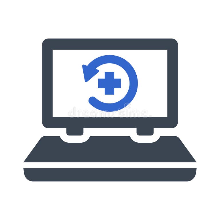Laptop restore Icon stock vector. Illustration of maintenance - 315875083