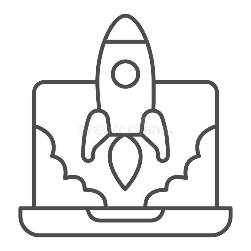 Rocket Startup Launching Outline Stock Illustrations – 238 Rocket ...