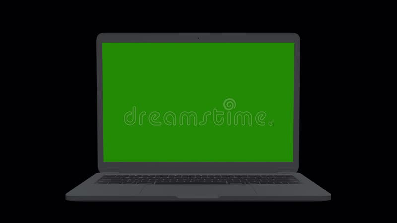 Laptop Rotates and Opens with an Alpha Channel. Stock Video - Video of ...