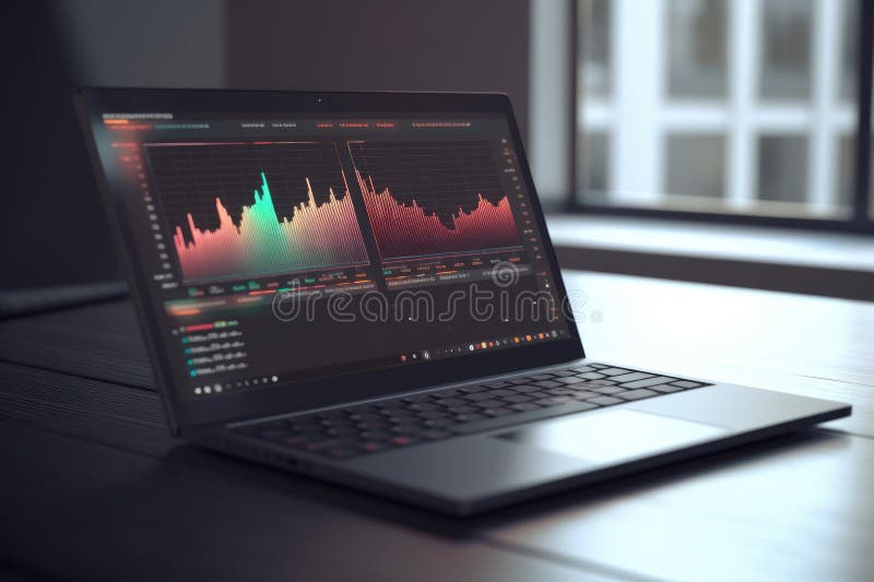 Laptop Screen App. Generate Ai Stock Illustration - Illustration of ...