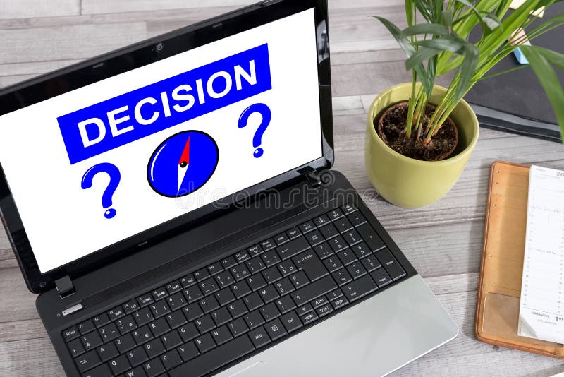 Decision Concept on a Laptop Stock Photo - Image of laptop, strategy ...