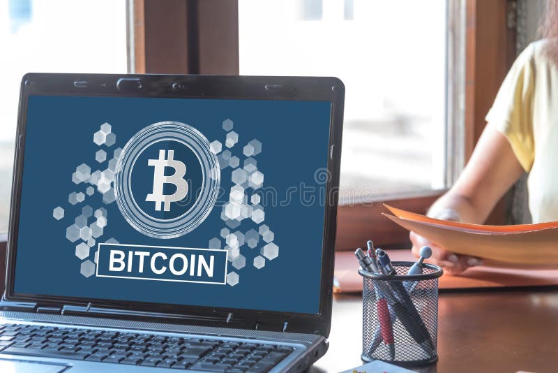 Bitcoin Concept on a Laptop Screen Stock Photo - Image of exchange ...