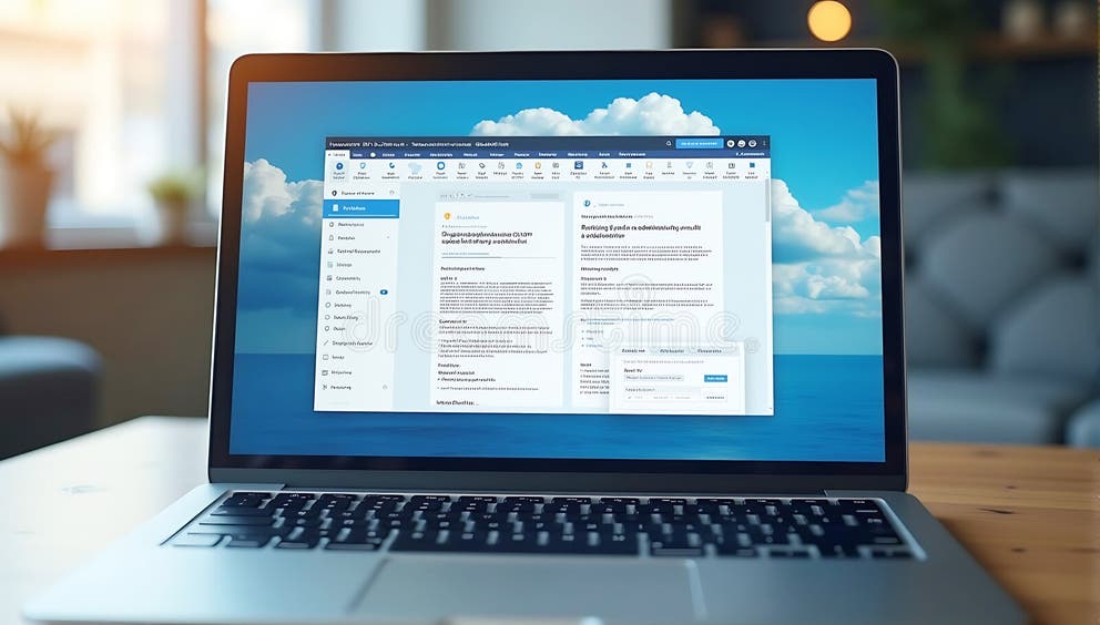 A Laptop Screen Displaying a Cloud-based Document Editing Platform ...