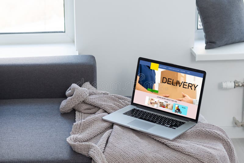 Laptop Screen Displaying a Delivery Tracking Concept Editorial ... Laptop Screen Displaying a Delivery Tracking Concept Editorial ...